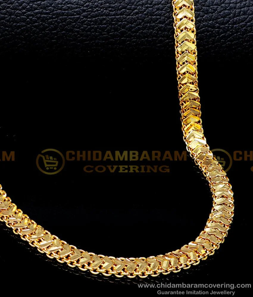 Buy Heart Chain Design New Model Gold Plated Chain for Men