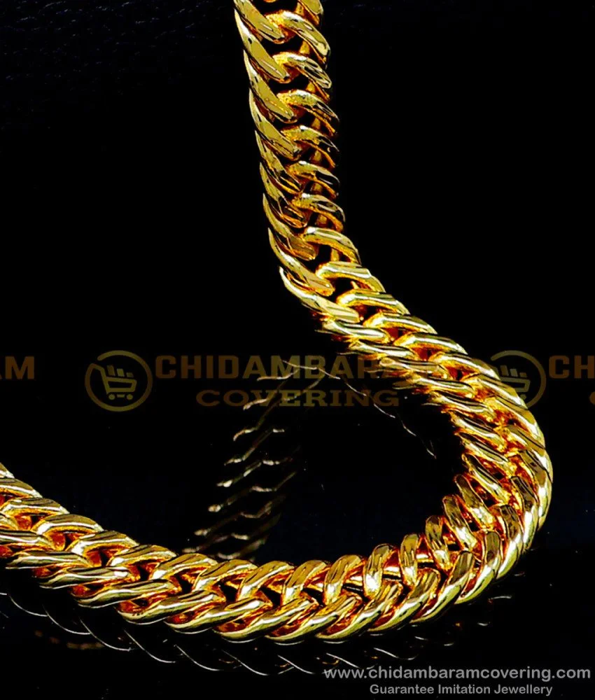 Buy Short Gold Mens Chain Design Gold Plated Jewellery