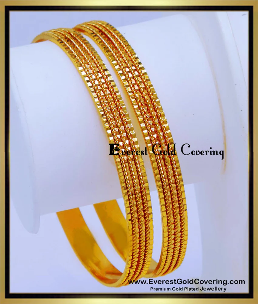 Buy Cute Daily Use Light Weight One Gram Gold Bangles
