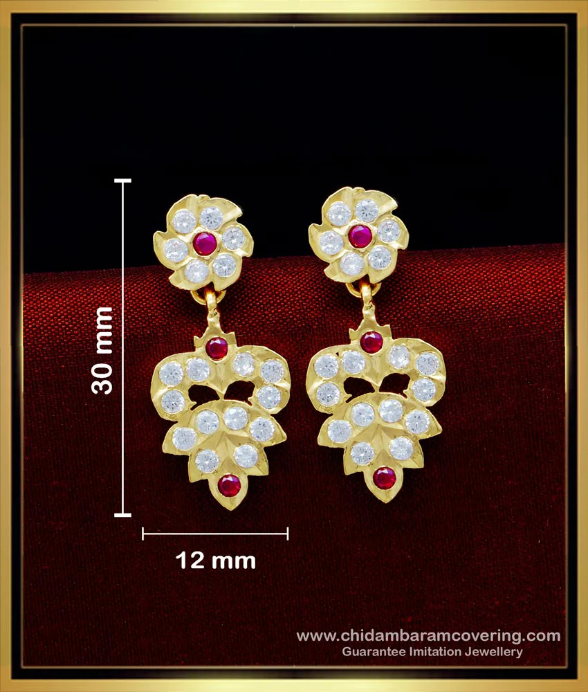 Buy Traditional Gold Design Stone Impon Kammal Earrings