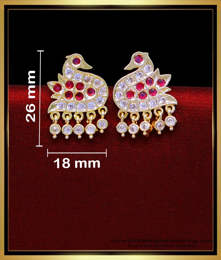 Buy Impon Swan Design Ear Stud Design Gold Model for Women