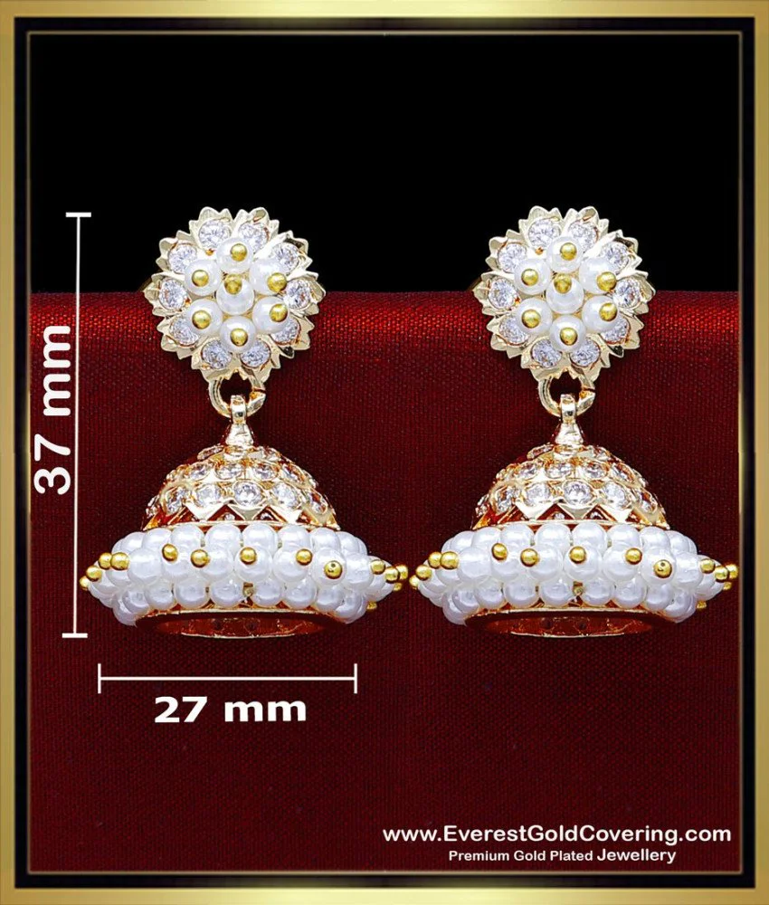 Buy Impon Stone Bharatanatyam Pearl Jimikki Kammal Earrings