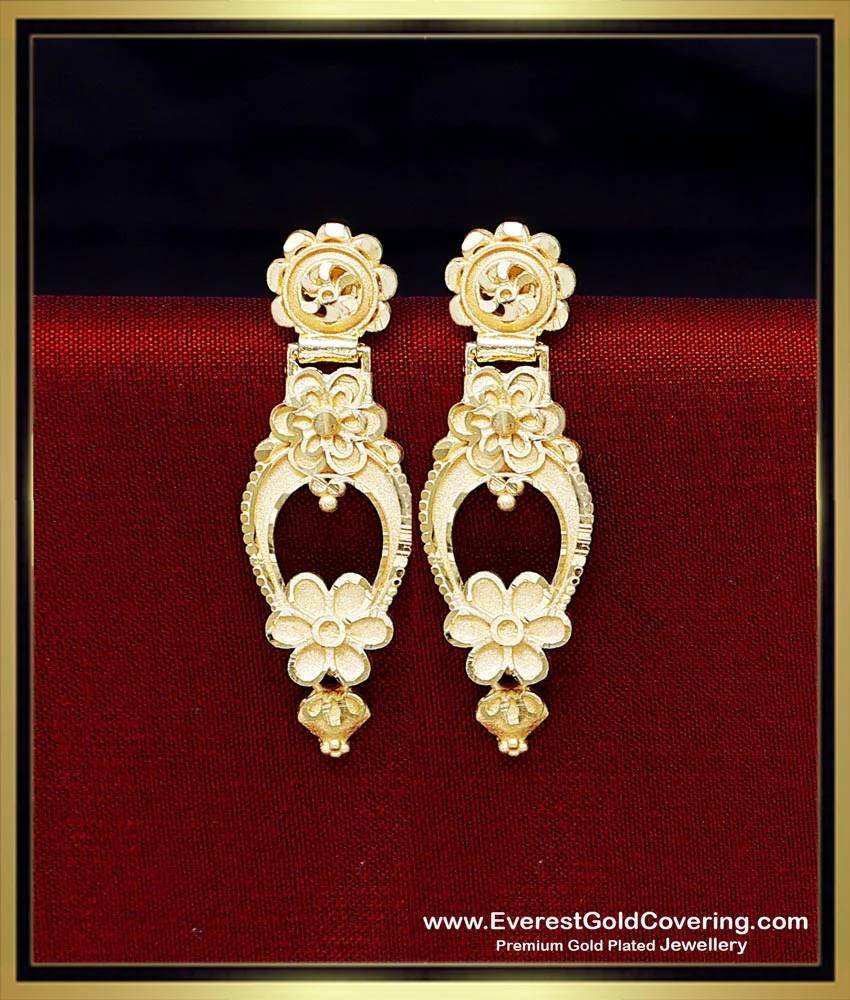 Buy 2 Gram Gold Forming Kammal Earrings Design for Daily Use