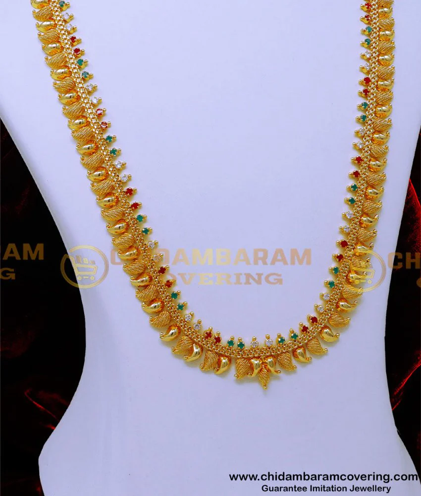 Buy Attractive Ruby Emerald Stone Mango Haram Designs
