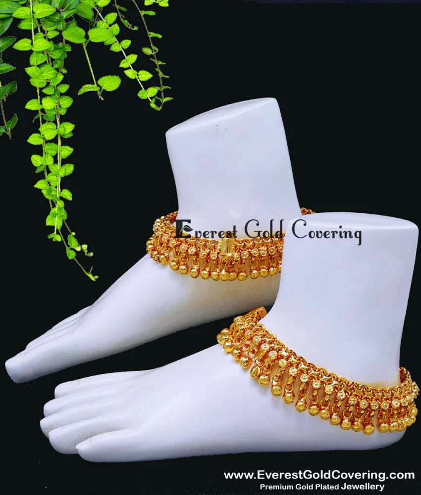 Buy Gold Plated Dulhan Heavy Bridal Payal Designs