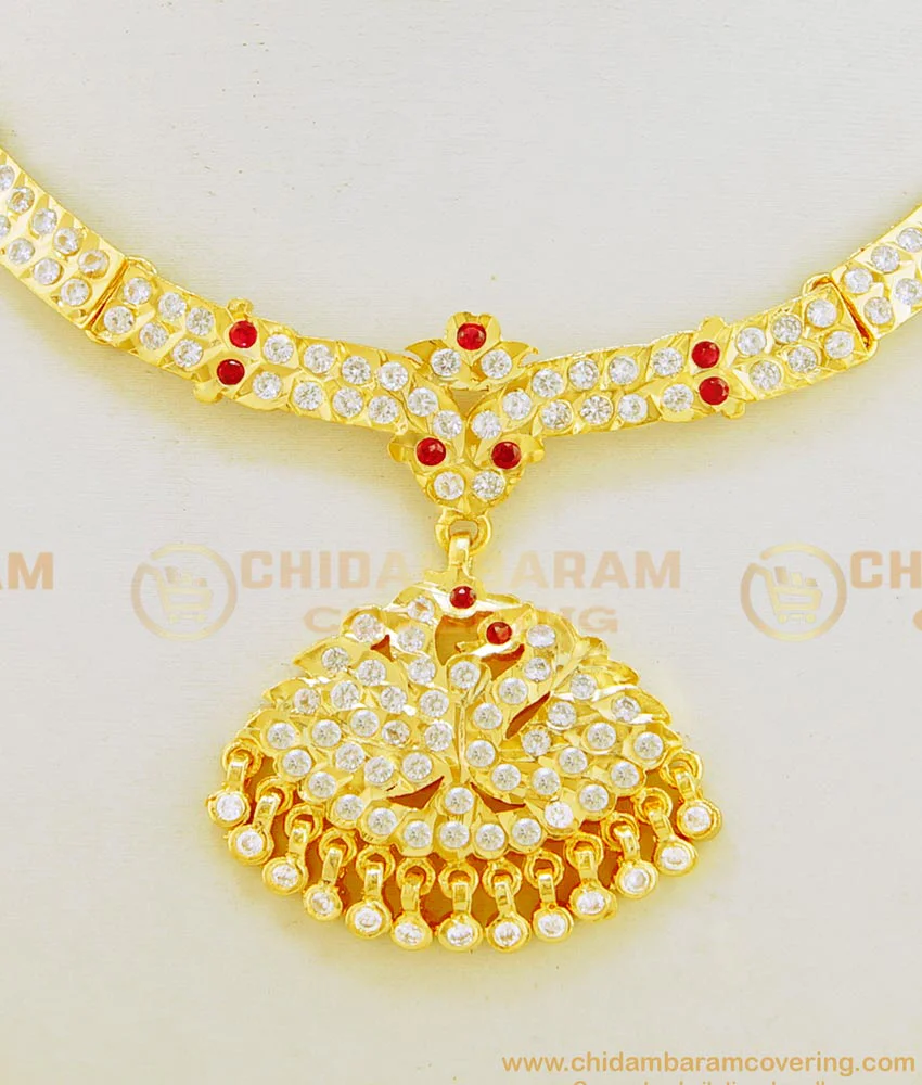 Buy First Quality Getti Metal Gold Attigai Design Full Stone Swan ...