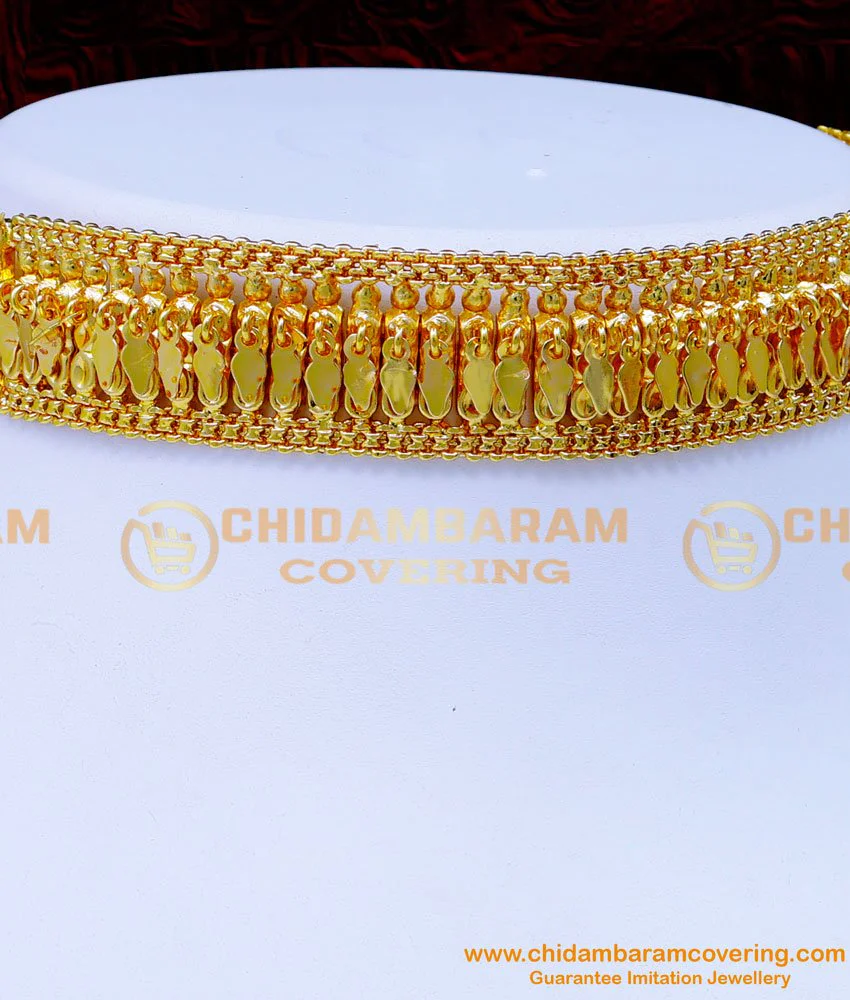Buy Kerala Jewellery Single Line Elakkathali Necklace Gold Design Online