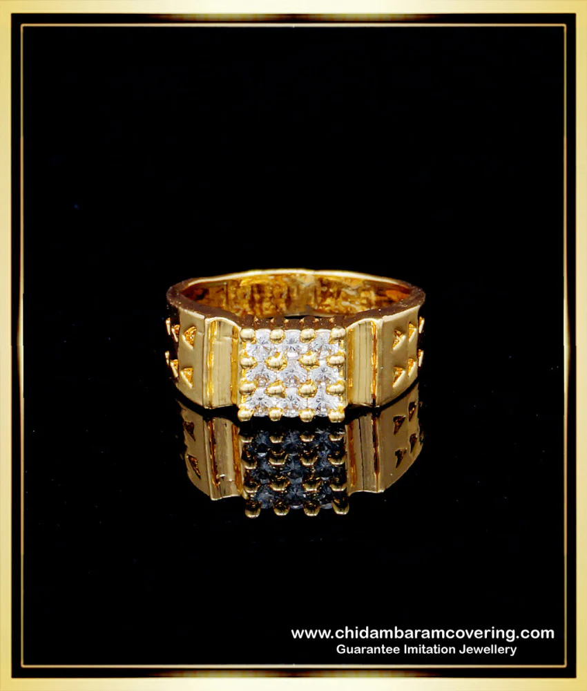 Buy New Model American Diamond White 9 Stone Ring Buy Online
